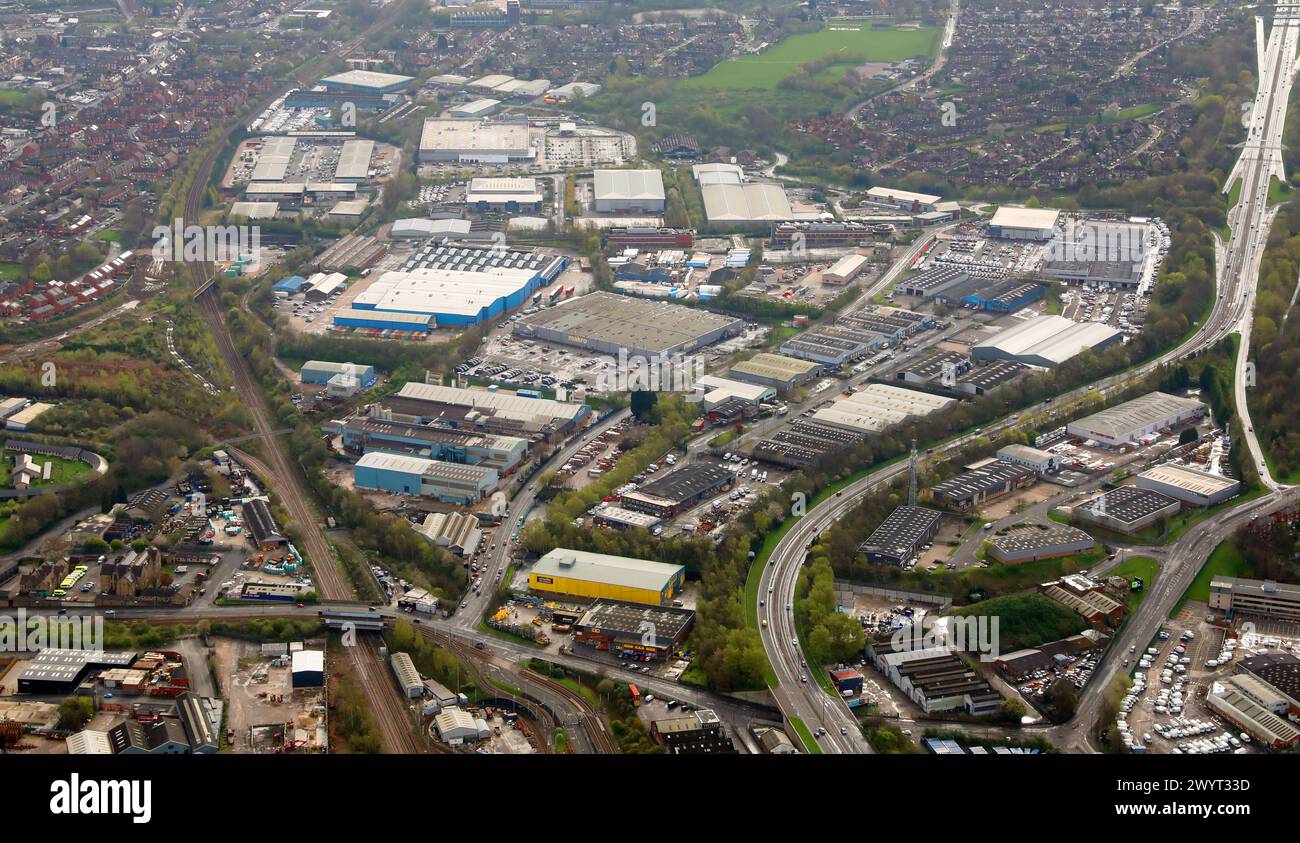 aerial view of The Parkway Industrial Estate, Sheffield, South ...