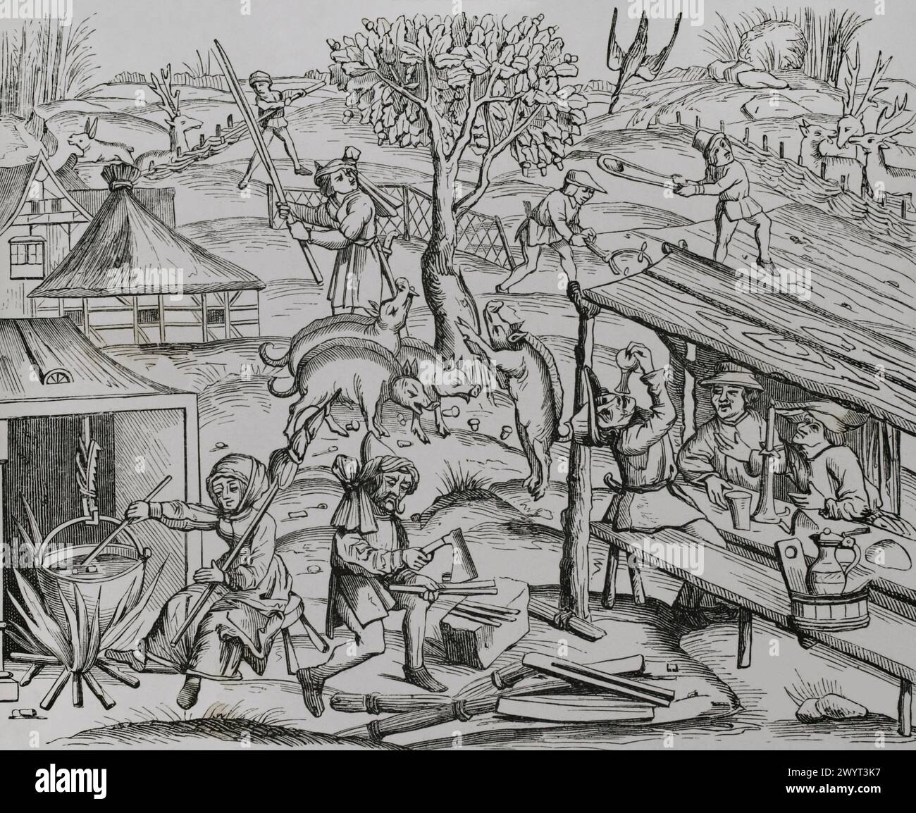 19th century food eating hi-res stock photography and images - Alamy