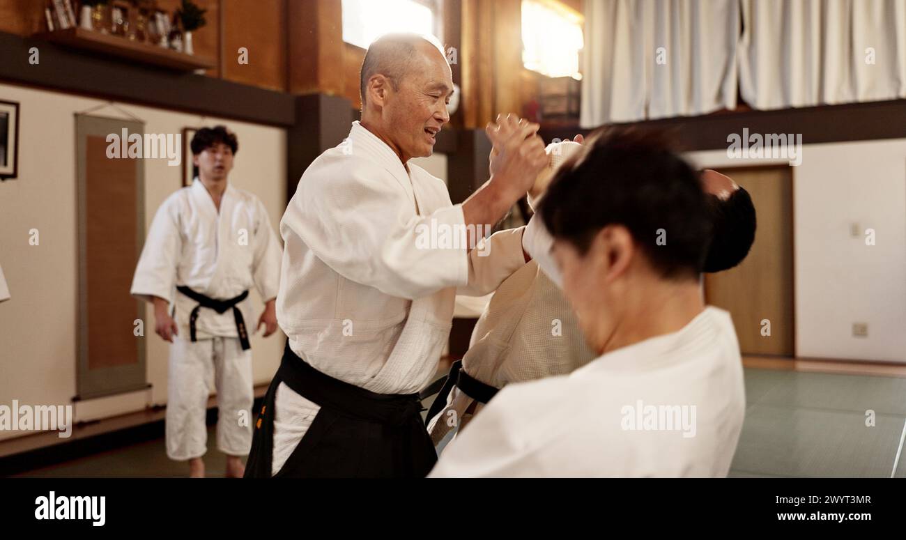 Aikido class, man and sensei for martial arts, learning and advice for ...