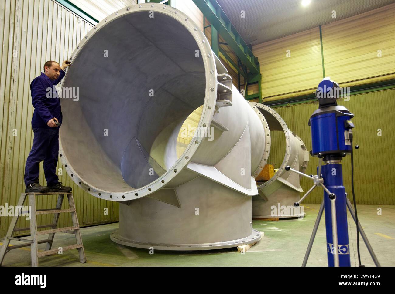 Portable laser measurement system, boilermaking, Guipuzcoa, Basque ...