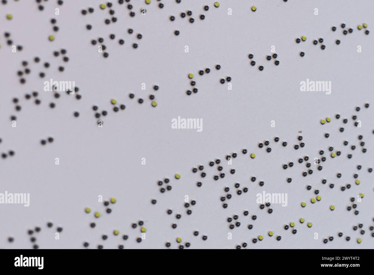 Braille Text on White Surface Stock Photo - Alamy