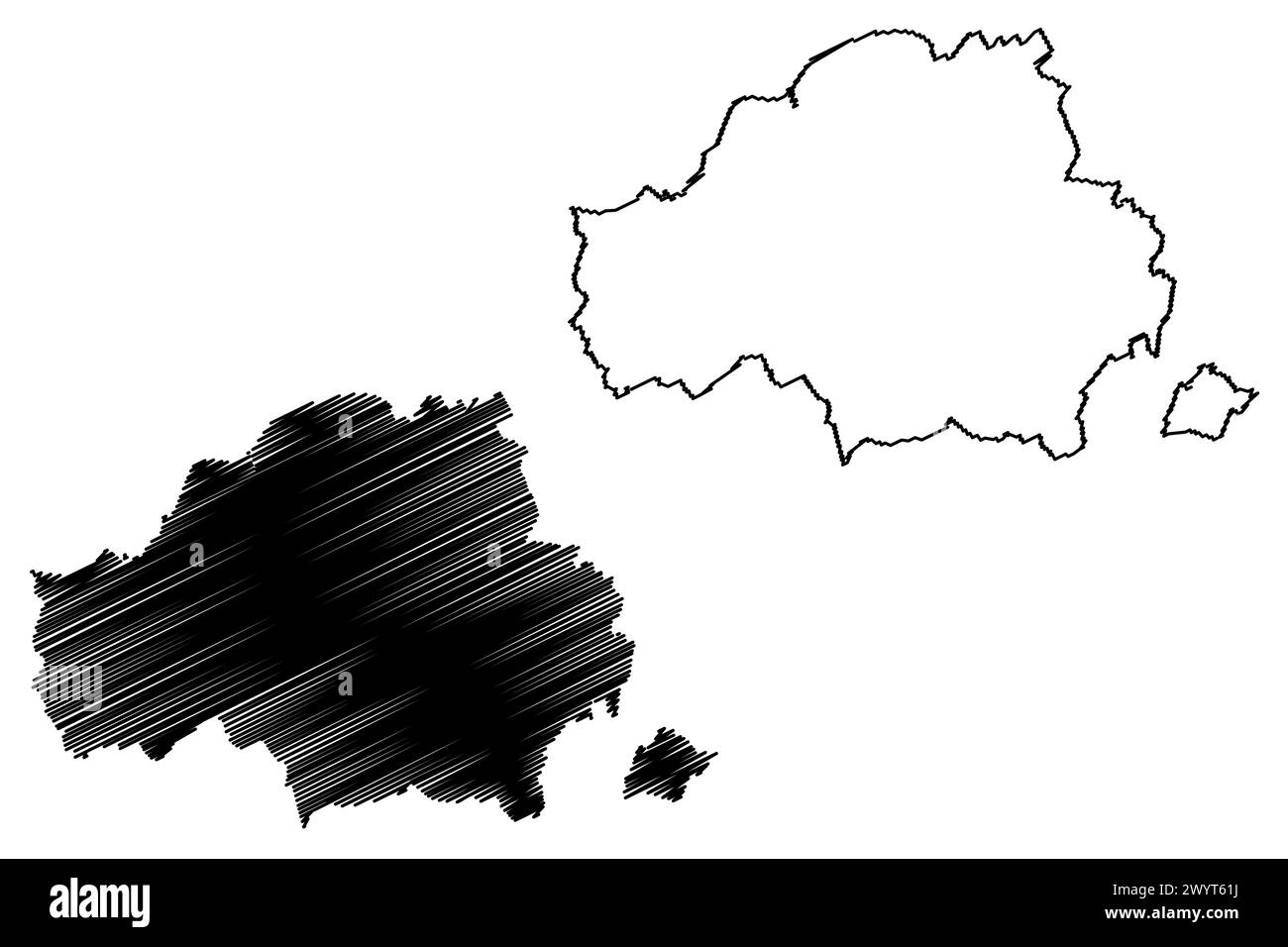 Solothurn vector map Black and White Stock Photos & Images - Alamy