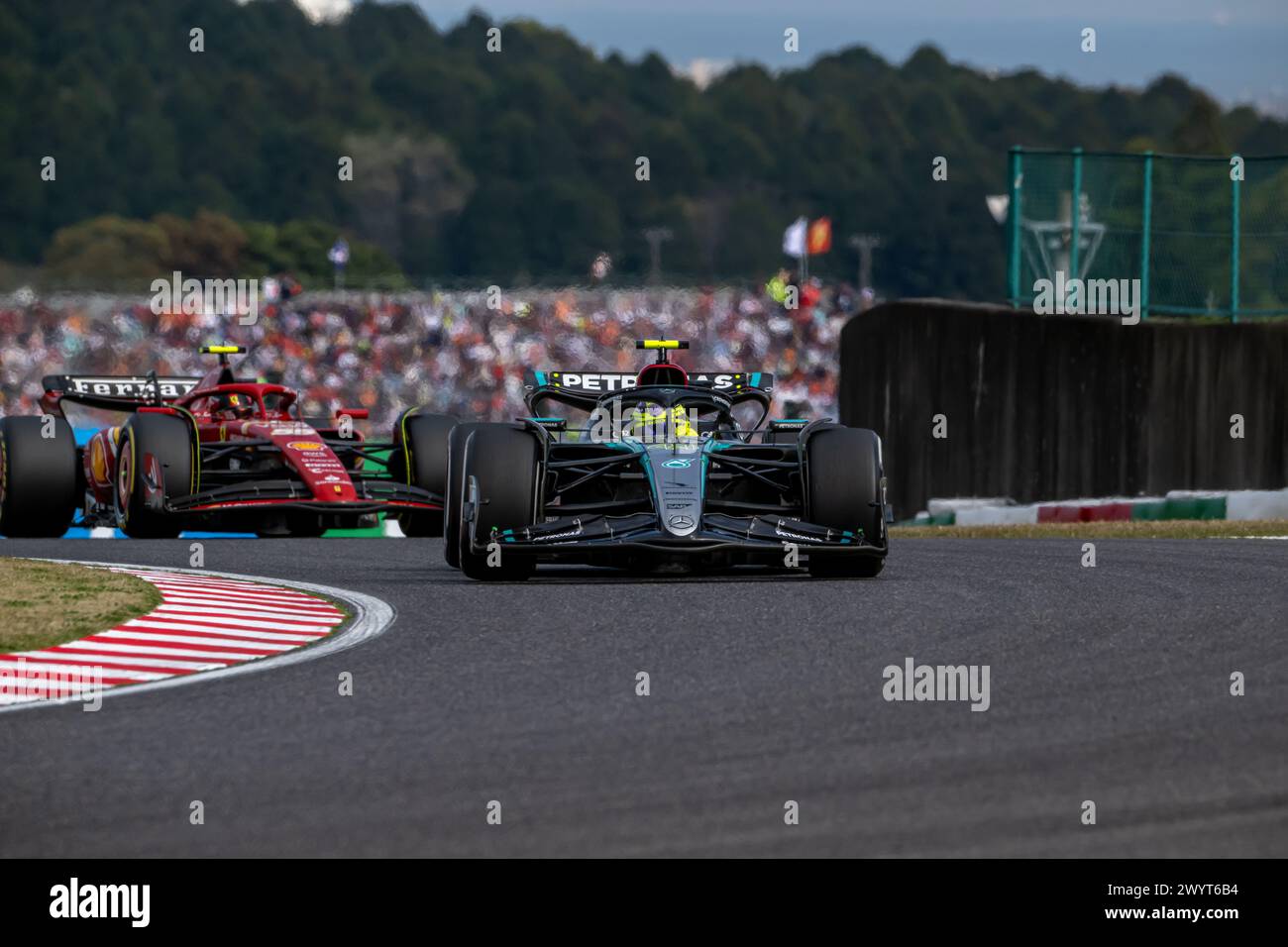 SUZUKA INTERNATIONAL RACING COURSE, JAPAN - APRIL 07: Lewis Hamilton ...