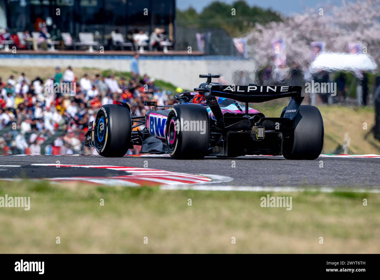 Suzuka, Japan, April 07, Esteban Ocon, from France competes for Alpine ...