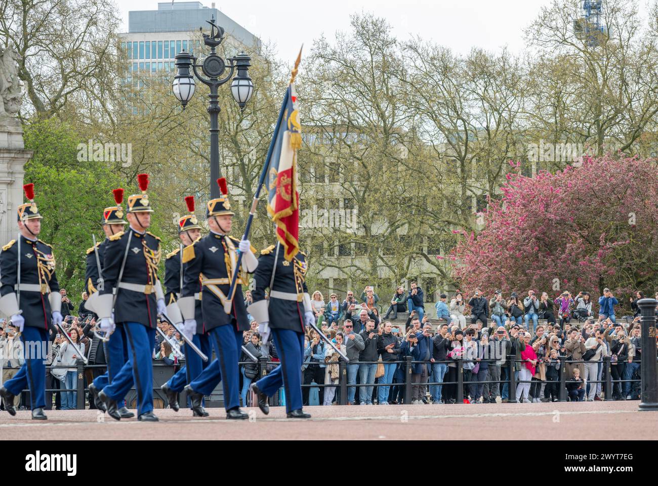 Buckingham Palace, London, UK. 8th April, 2024. The French Gendarmerie ...