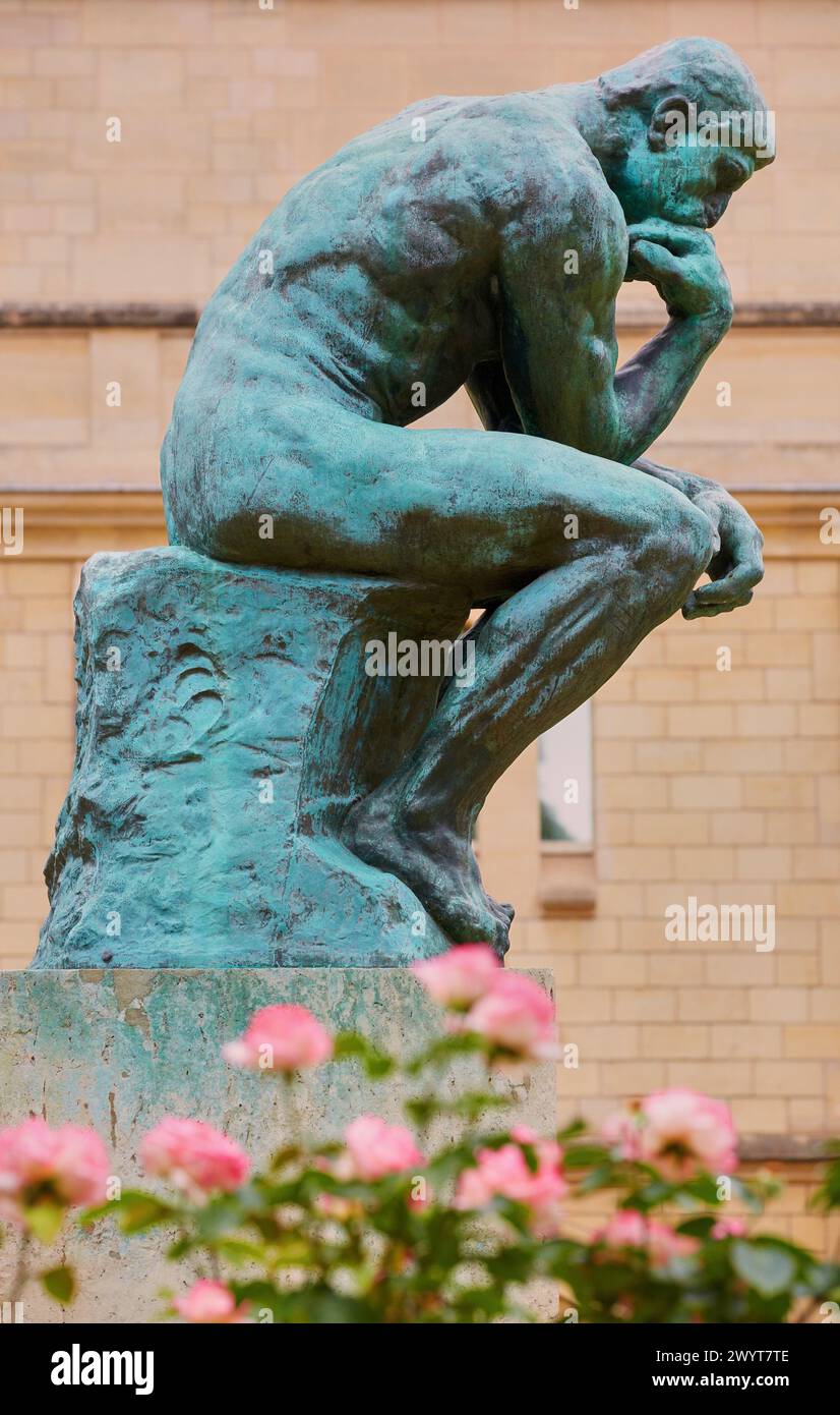 "The Thinker", sculpture by Auguste Rodin. Rodin Museum. Paris. France ...