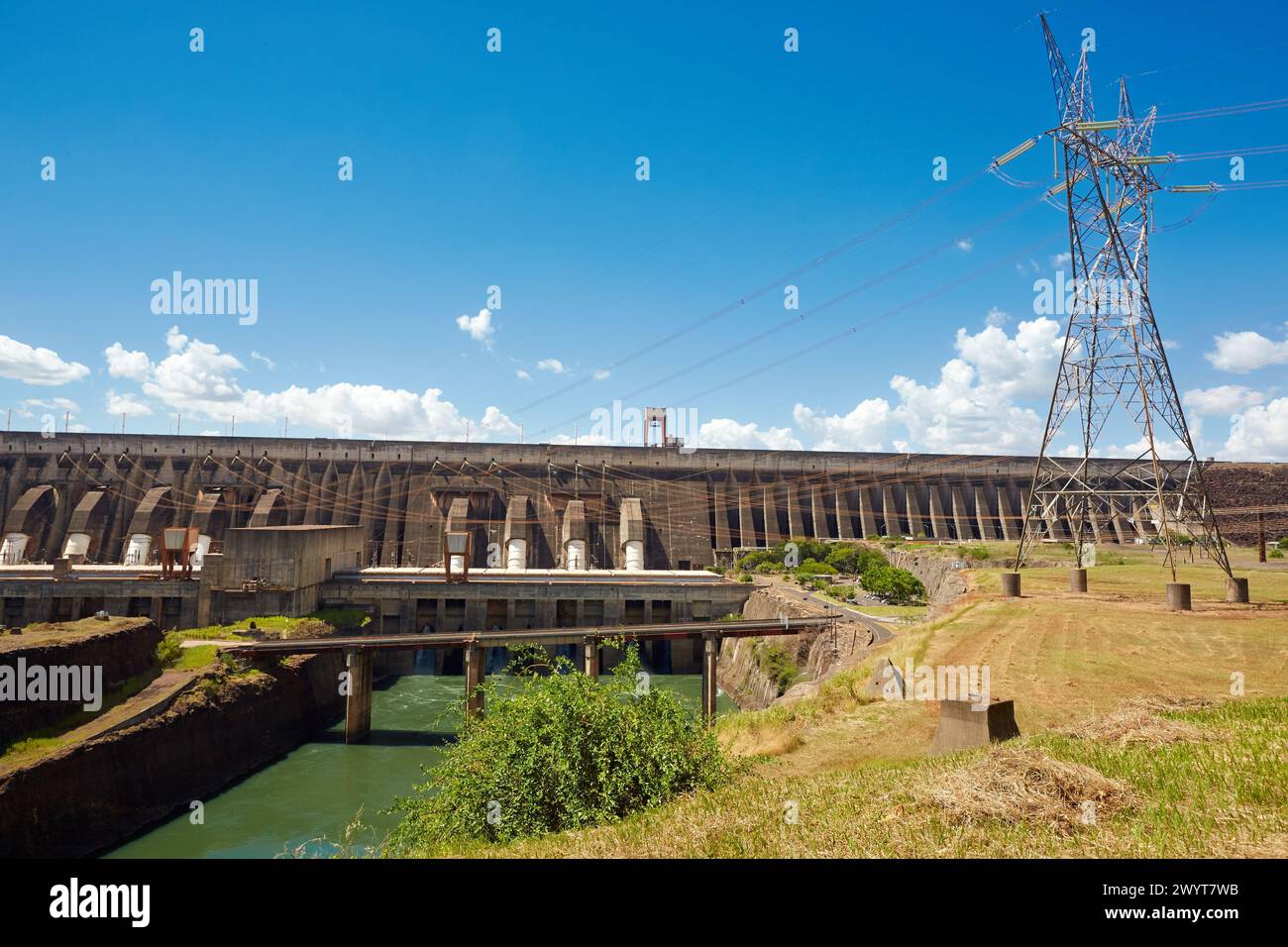 Itaipu Binacional Hydroelectric Power Plant. Generator of renewable ...