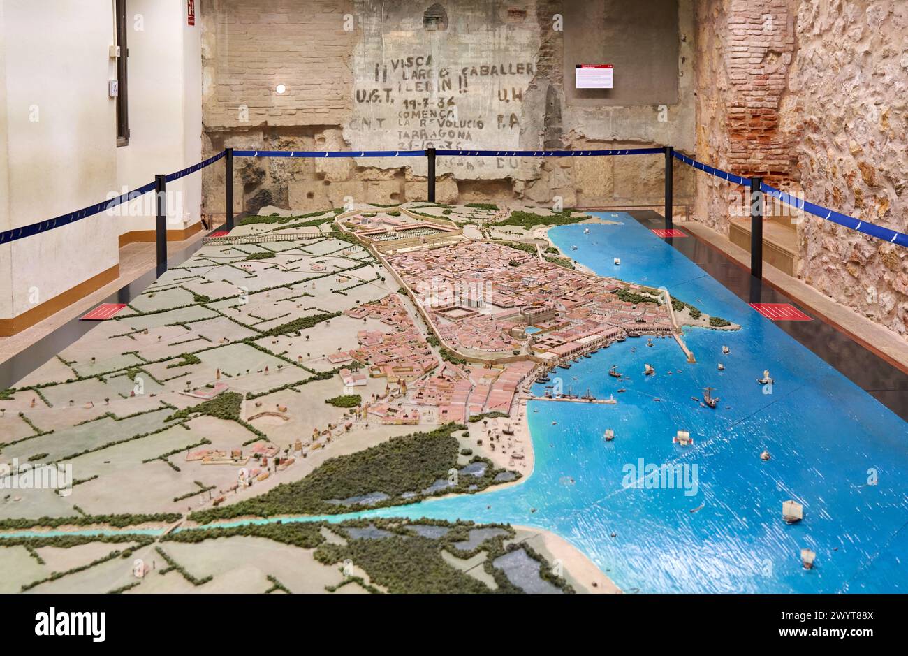 Model of Roman Tarraco, Miniature reconstruction of the city of Tarraco ...