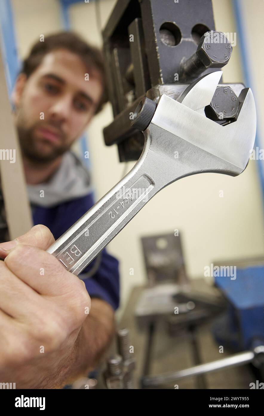 Maintenance, adjustable wrench, handtool, metallurgy Stock Photo - Alamy