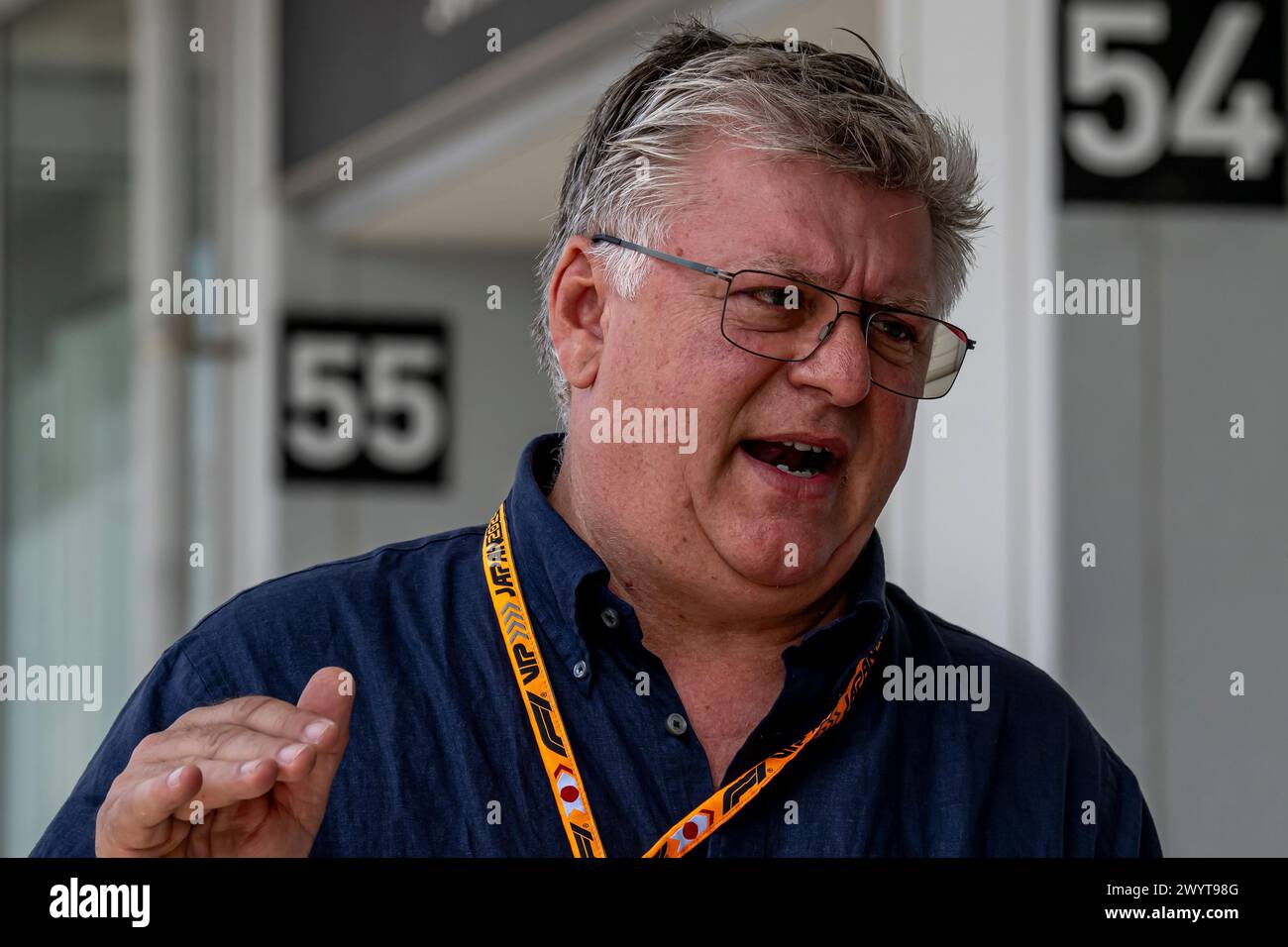 Alpine f1 team in paddock hi-res stock photography and images - Alamy