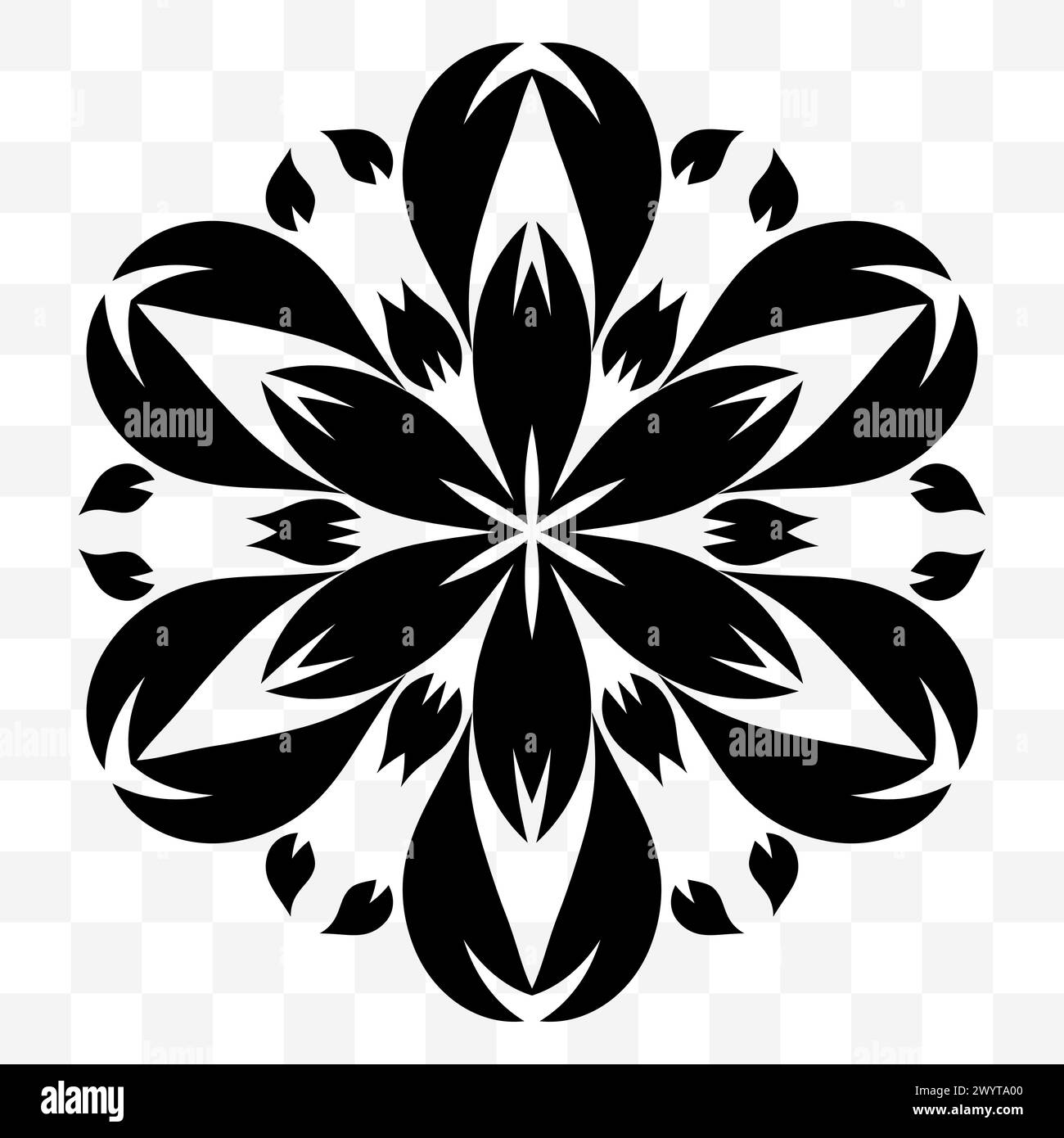 A universal element for a pattern. Floral ornament. Isolated objects ...