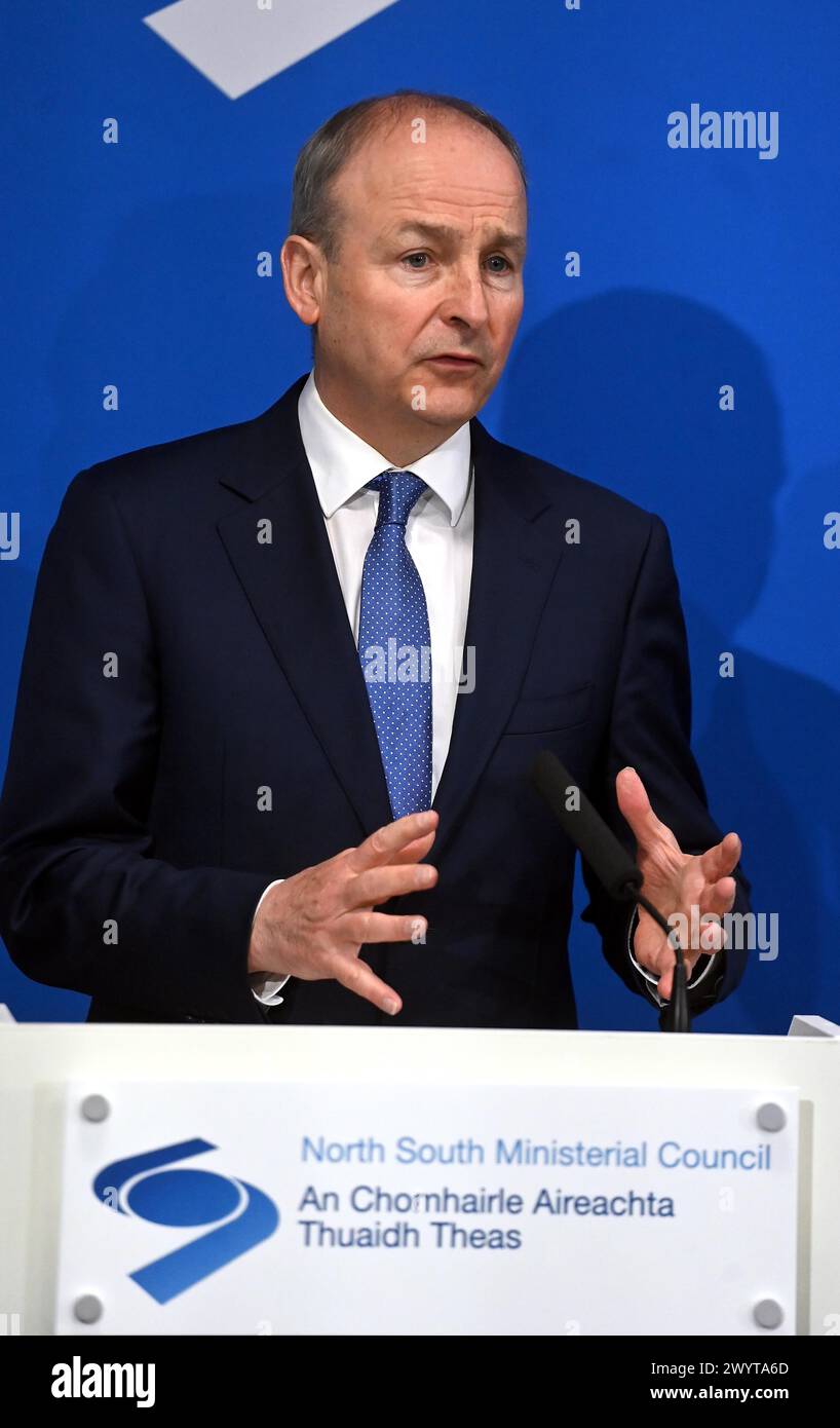 Tanaiste Micheal Martin speaking during a press conference after a meeting of the North South ...