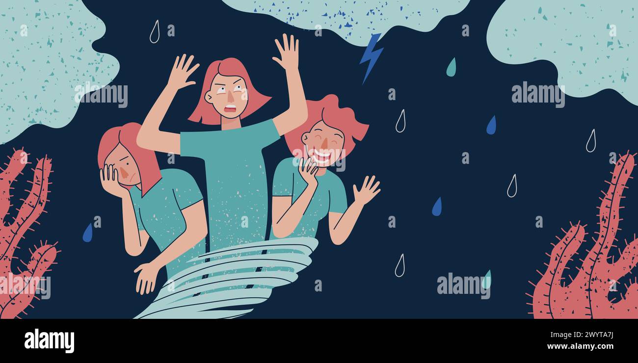 Hysteria disorder ungovernable emotional excess and temporary mind or ...