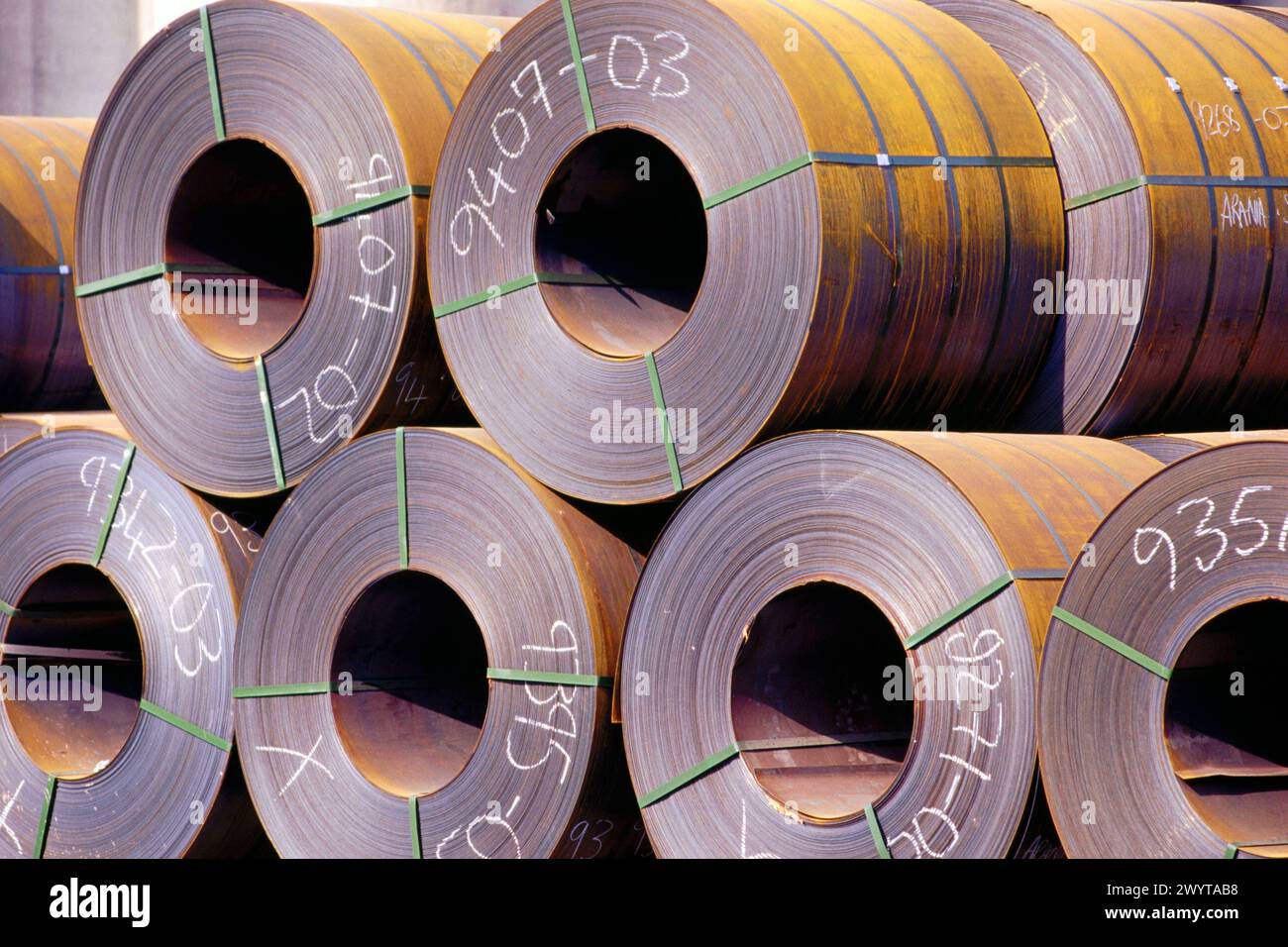 Steel sheet rolls. Bilbao. Spain Stock Photo - Alamy