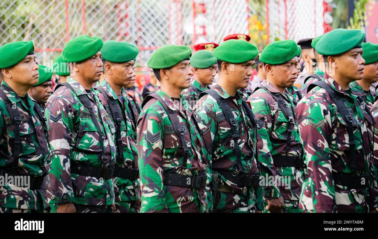 Troops from various units pictured on parade at a ceremony Stock Photo ...