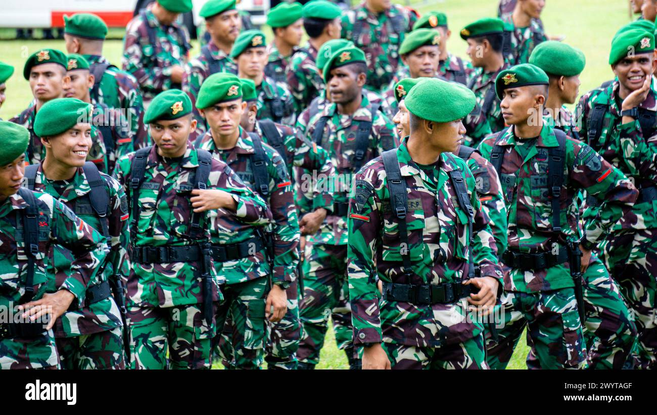 Troops from various units pictured on parade at a ceremony Stock Photo ...