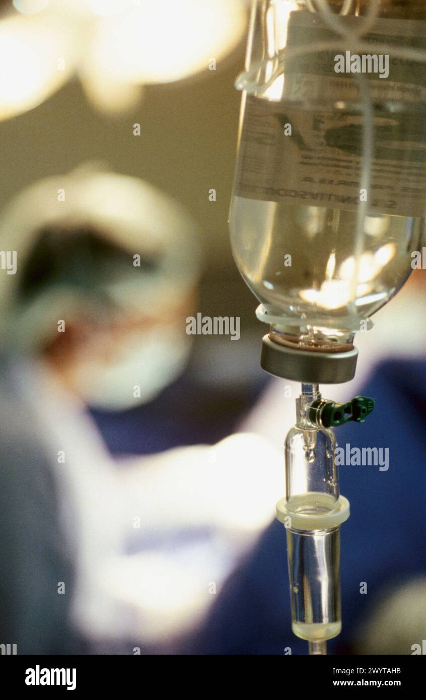 Surgery, intravenous drip Stock Photo - Alamy