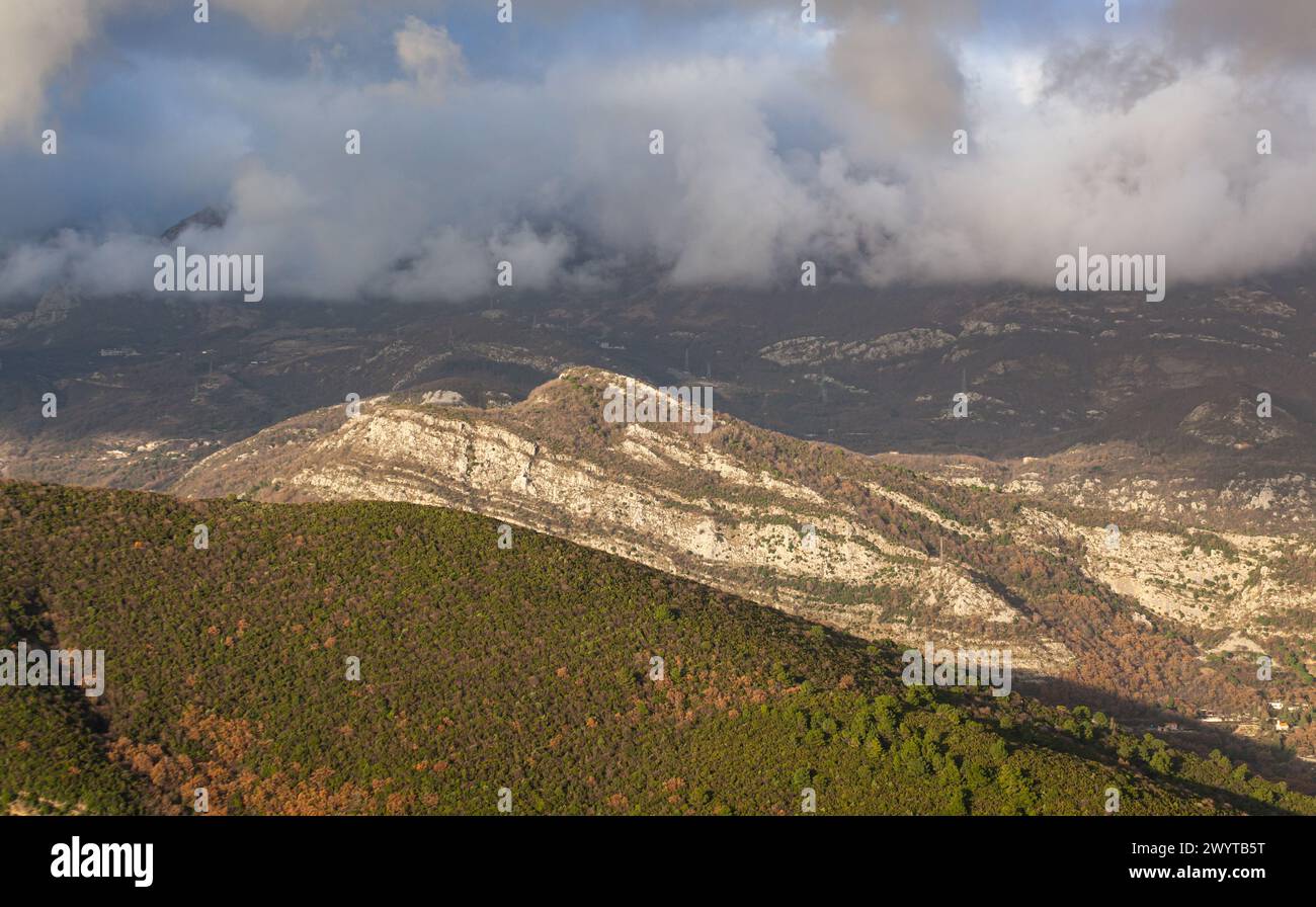 Spring in the mountains, beautiful mountain landscape. View of the ...