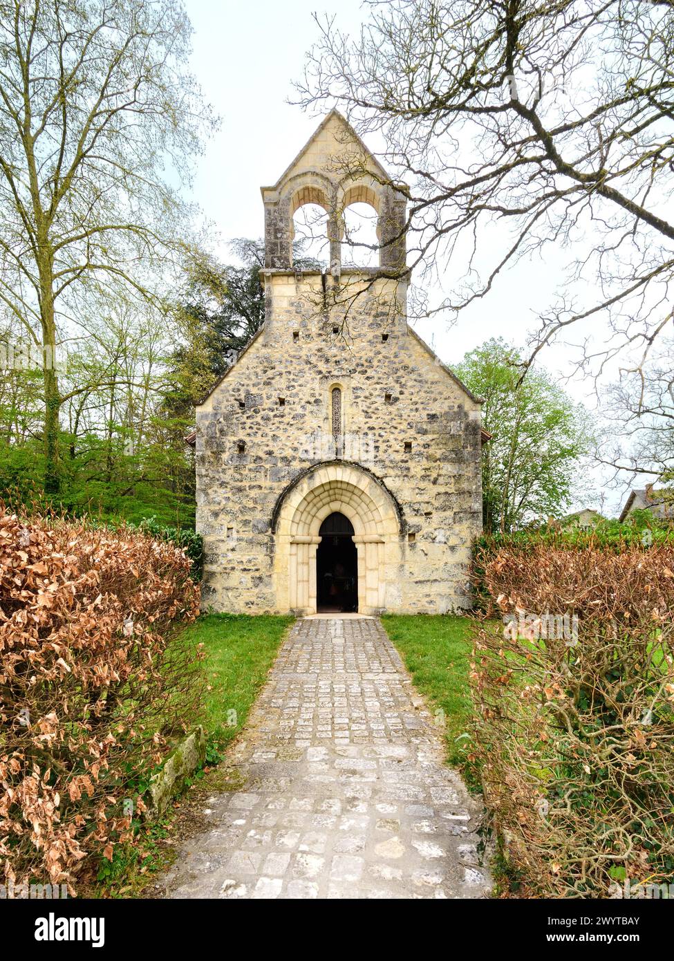 Chapel in the grounds of Fontgombault Abbey, Indre (36), France Stock ...