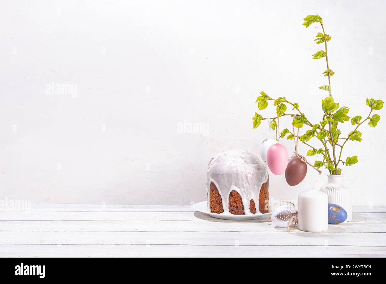 Easter orthodox catholic Christian holiday background, with wooden ...