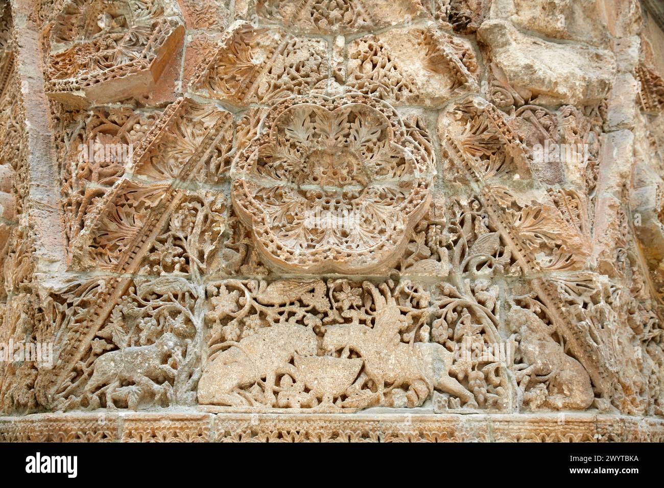 Palace of Mshatta, Jordanian, Pergamon Museum, Berlin, Germany Stock ...