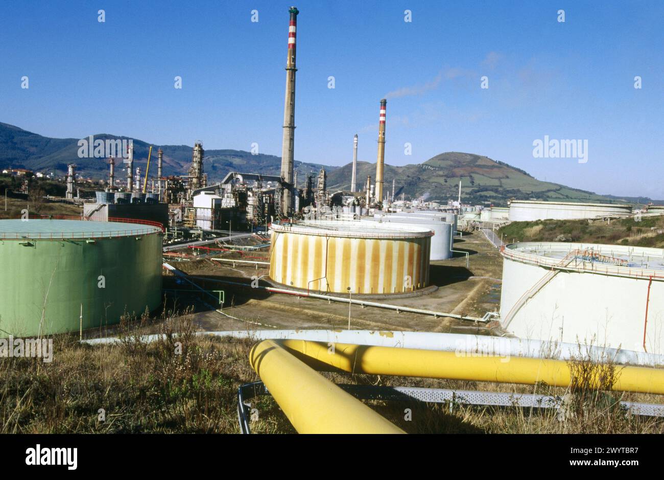 Oil refinery. Biscay. Spain Stock Photo - Alamy