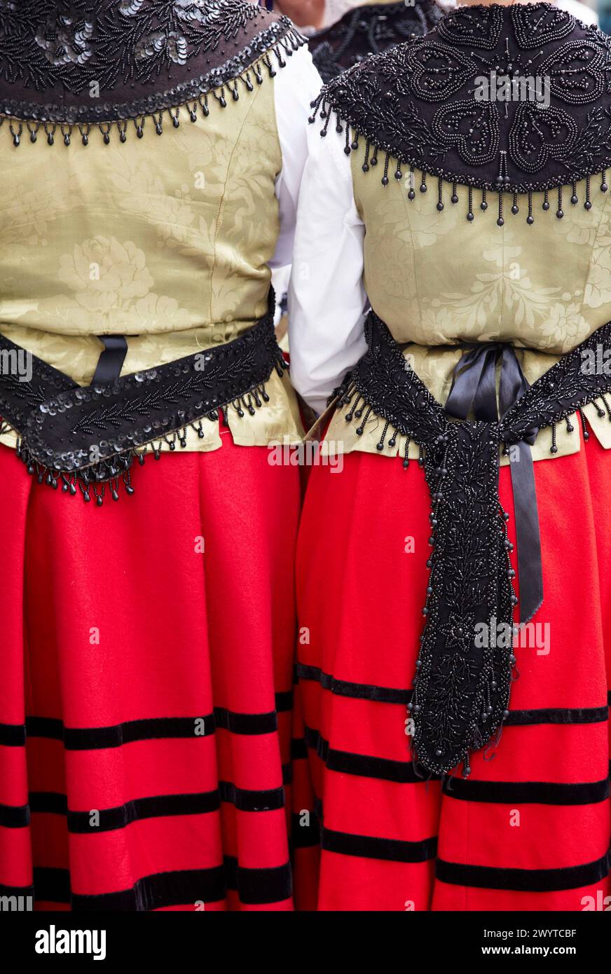 Traditional costumes, Asturian folklore, Plaza mayor, Gijon, Asturias ...