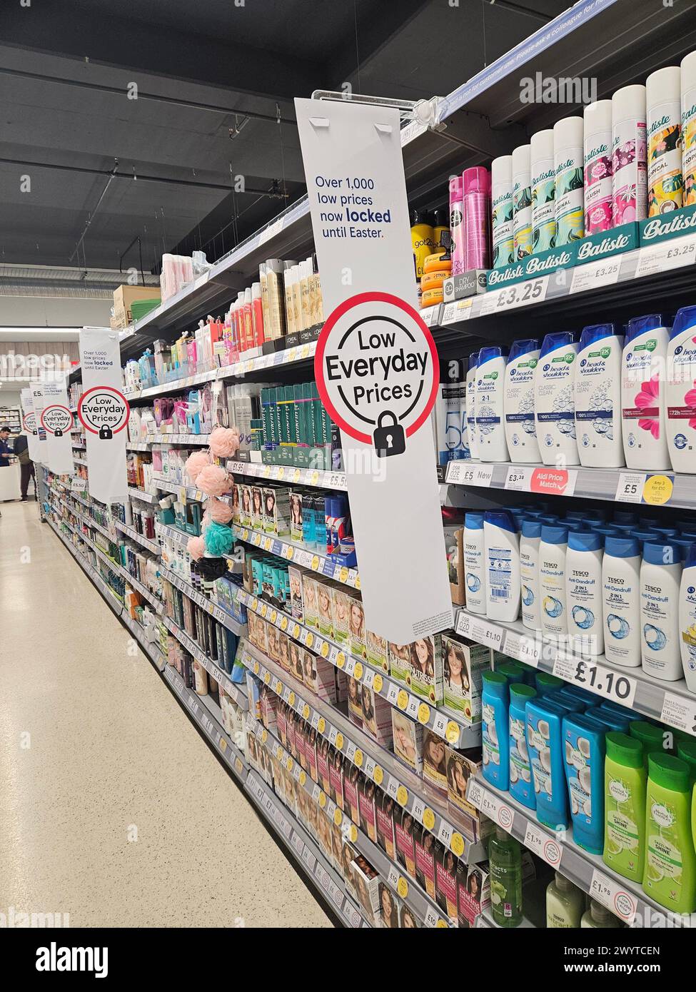 Tesco's grocery isle features Clubcard promotions and private label ...
