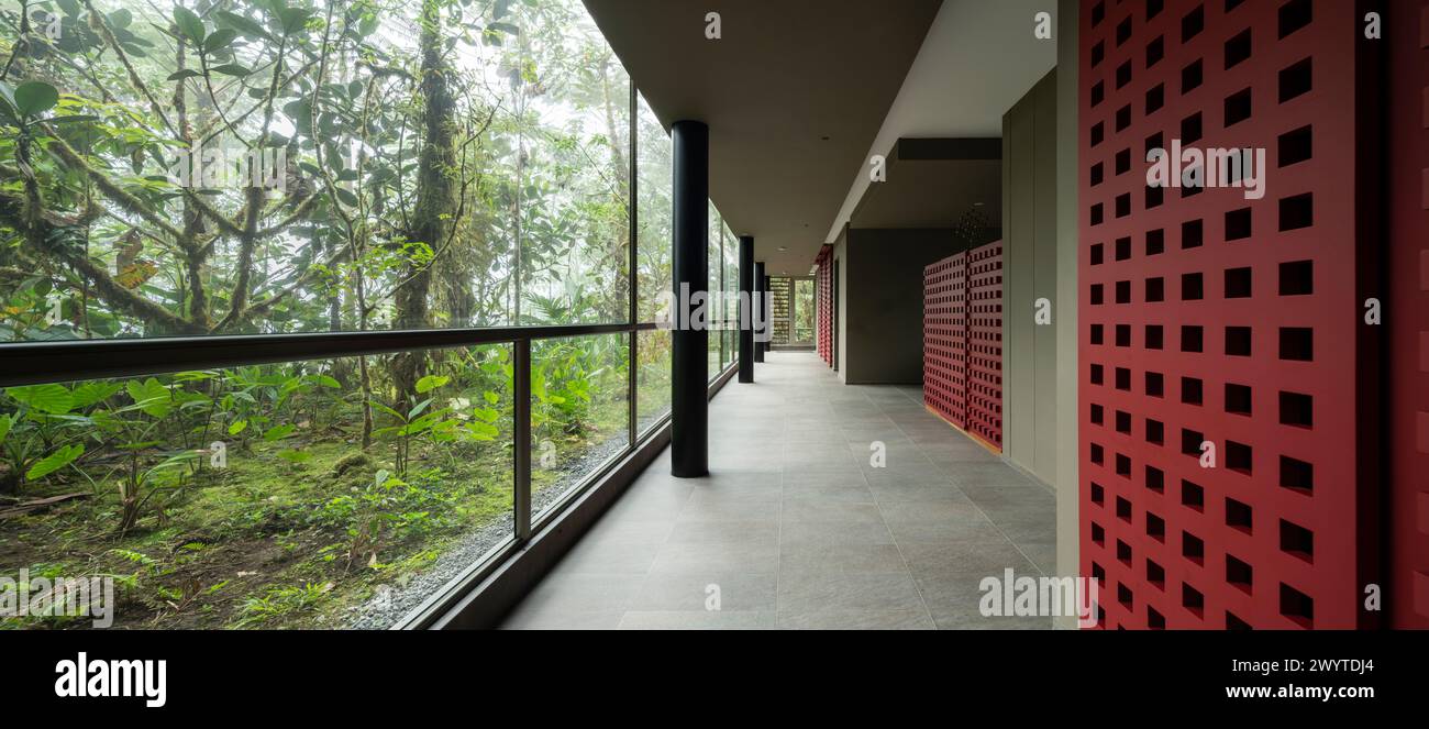 Interior of Mashpi Lodge, Reserva Mashpi Amagusa, Pichincha, Ecuador ...