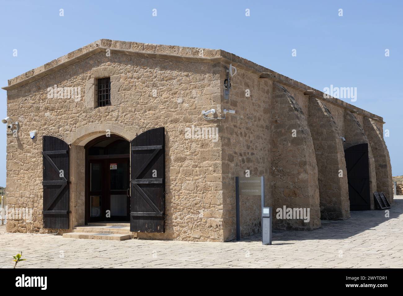 Paphos, Cyprus. 31 March, 2024: Renovated Historical Museum Building ...