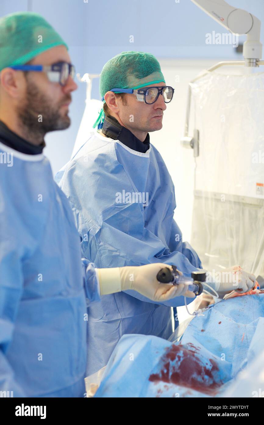 Angioplasty, Stenting in coronary arteries, Hemodynamic, Operating room ...