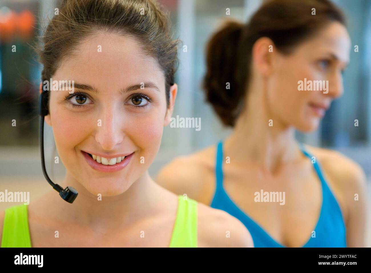 Female sports trainer microphone woman hi-res stock photography and ...