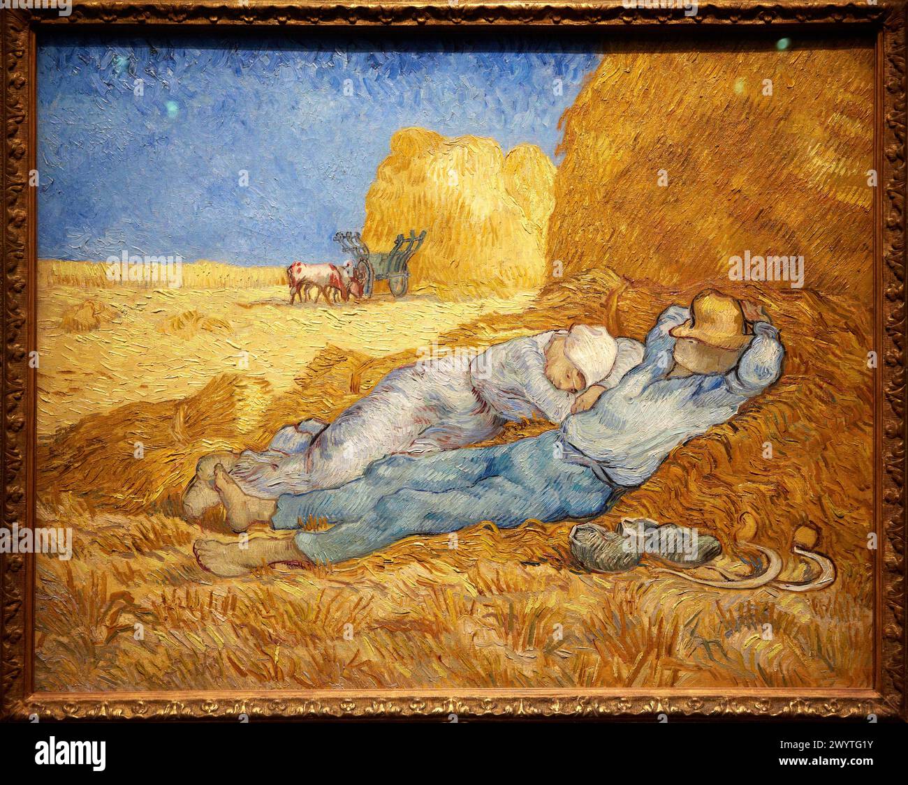 The siesta (after Millet), 1890, Vincent Van Gogh (1853-1890). Musée d ...