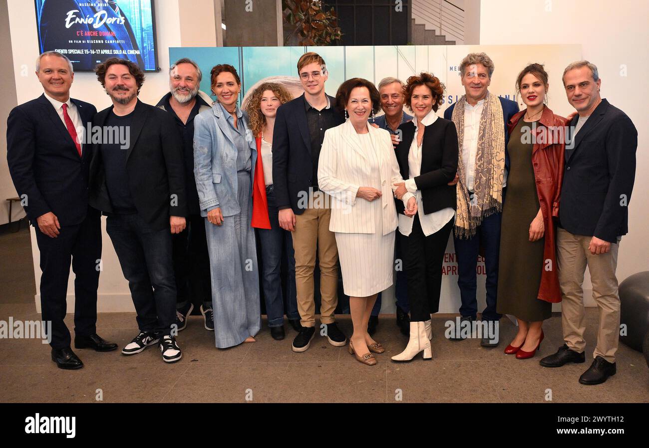 April 8, 2024, Rome, ITALY: (L-R) Ennio Doris' son, Massimo, Italian ...