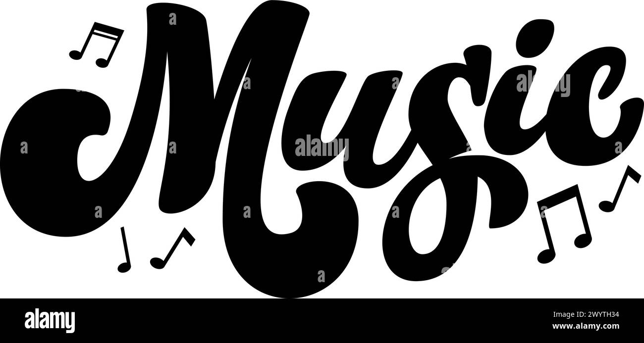 Musical script Stock Vector Images - Alamy