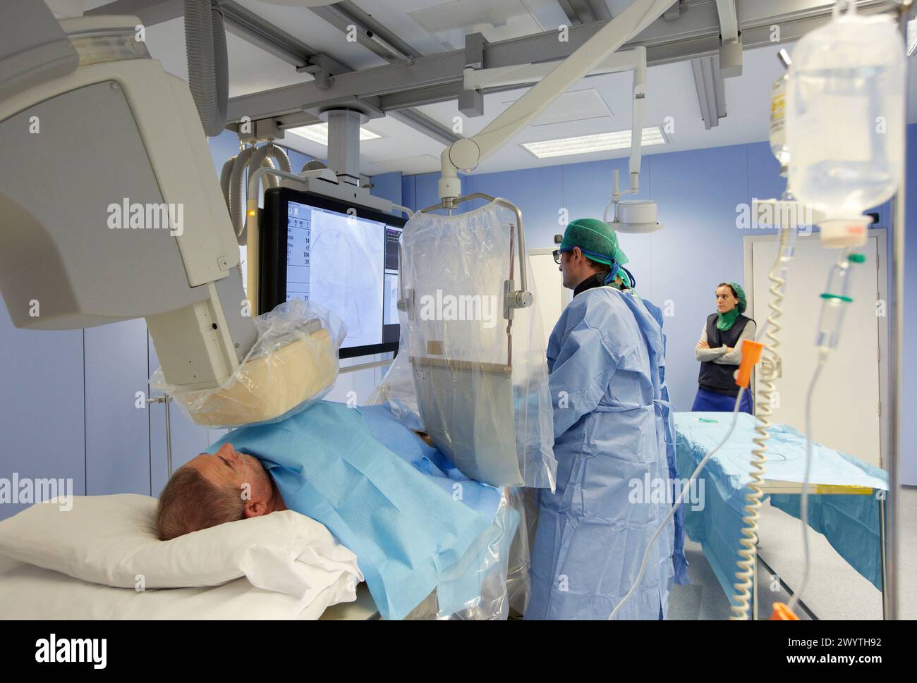 Angioplasty, Stenting in coronary arteries, Hemodynamic, Operating room ...