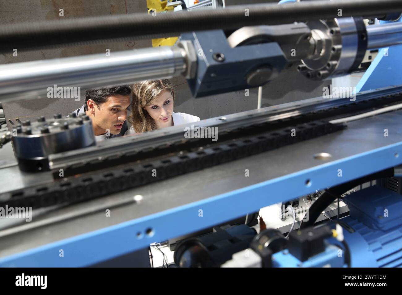 Researchers. Prototype test bench for the development of ...