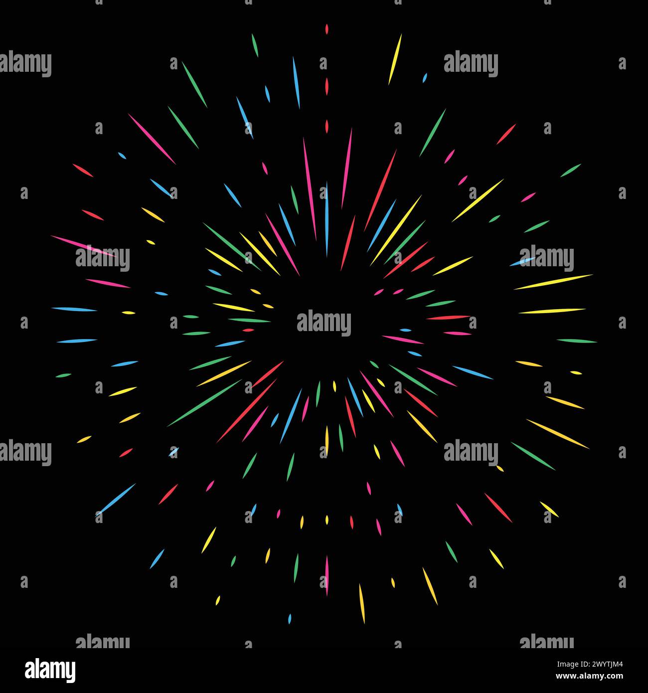 Colorful Holiday Firework on night background. Festive, anniversary and ...
