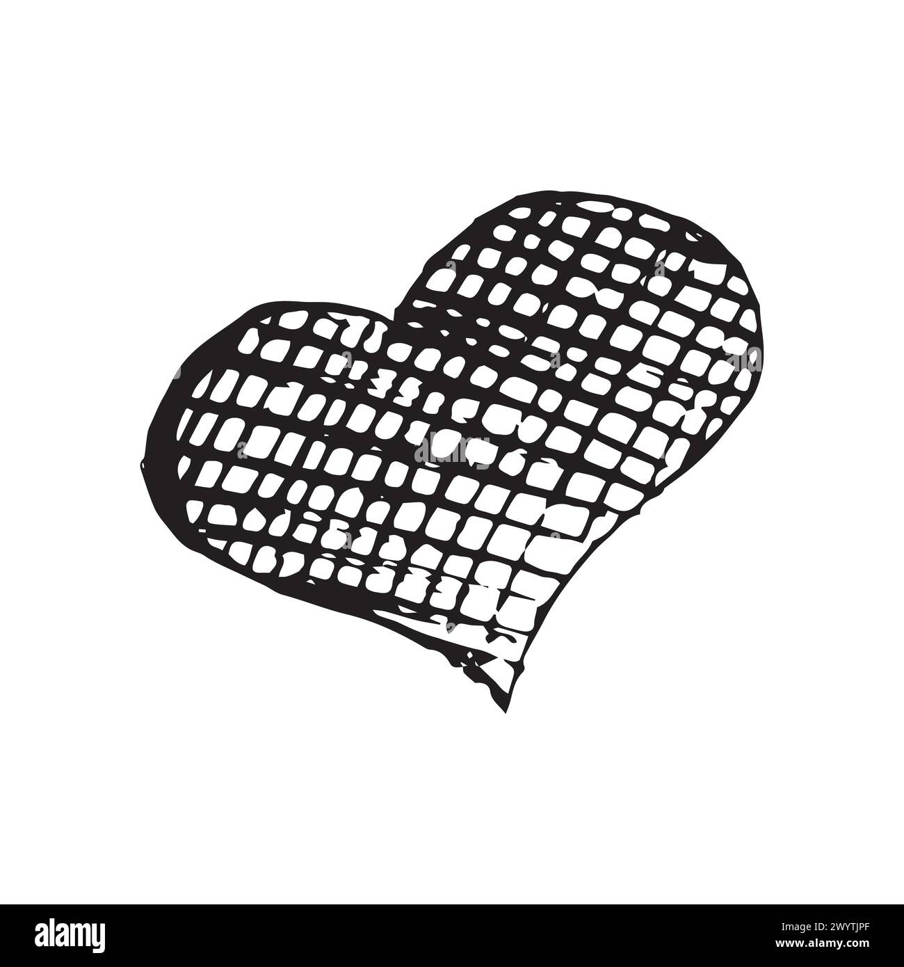 Sketch Scribble Heart. Hand drawn Pencil Scribble Hearts. Vector ...