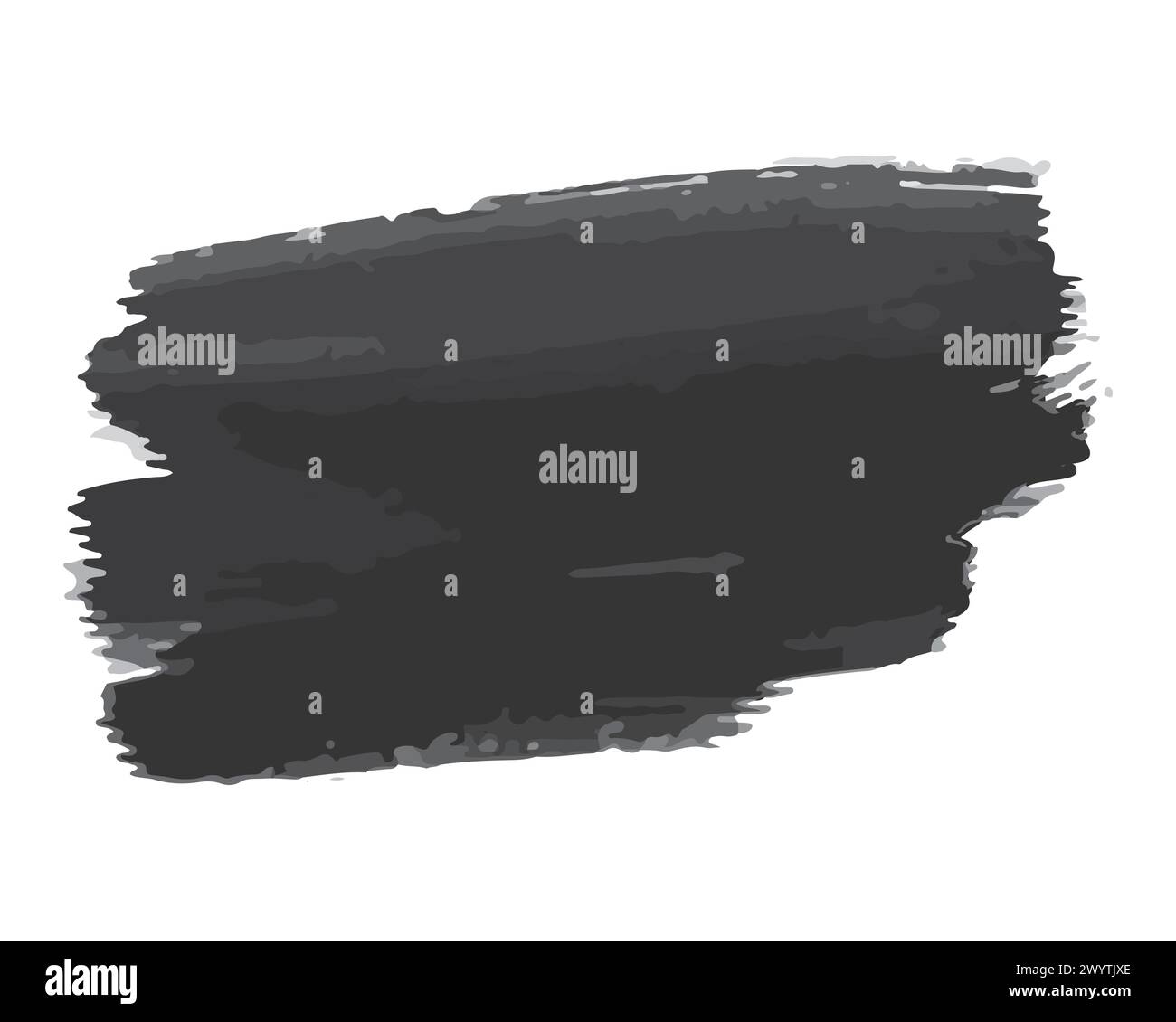 Black hand drawn ink stain. Ink spot isolated on white background ...