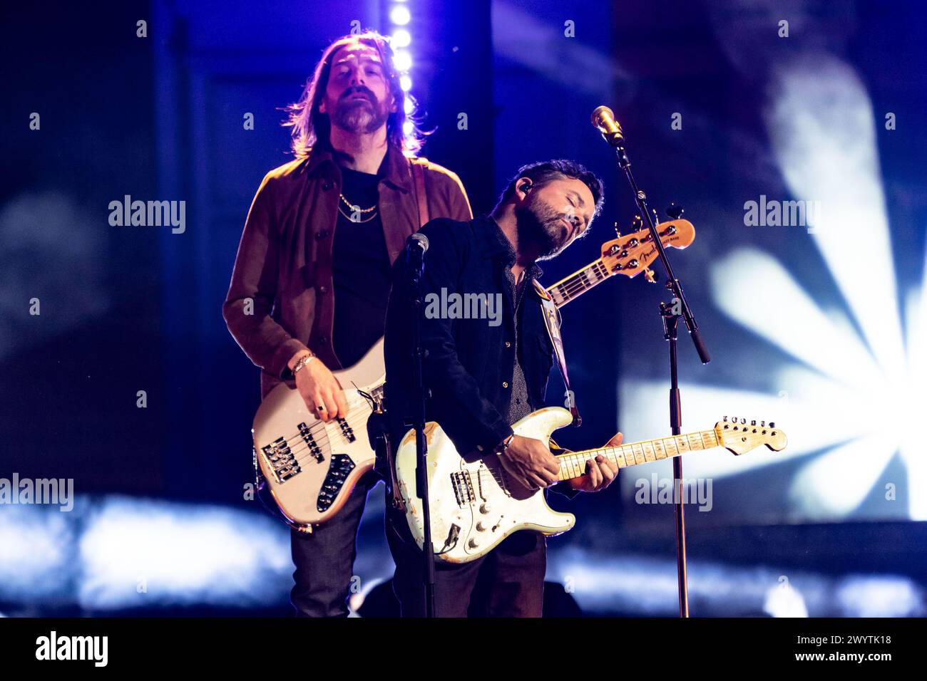 Geoff Sprung and Brad Tursi of Old Dominion perform on the 2024 CMT ...