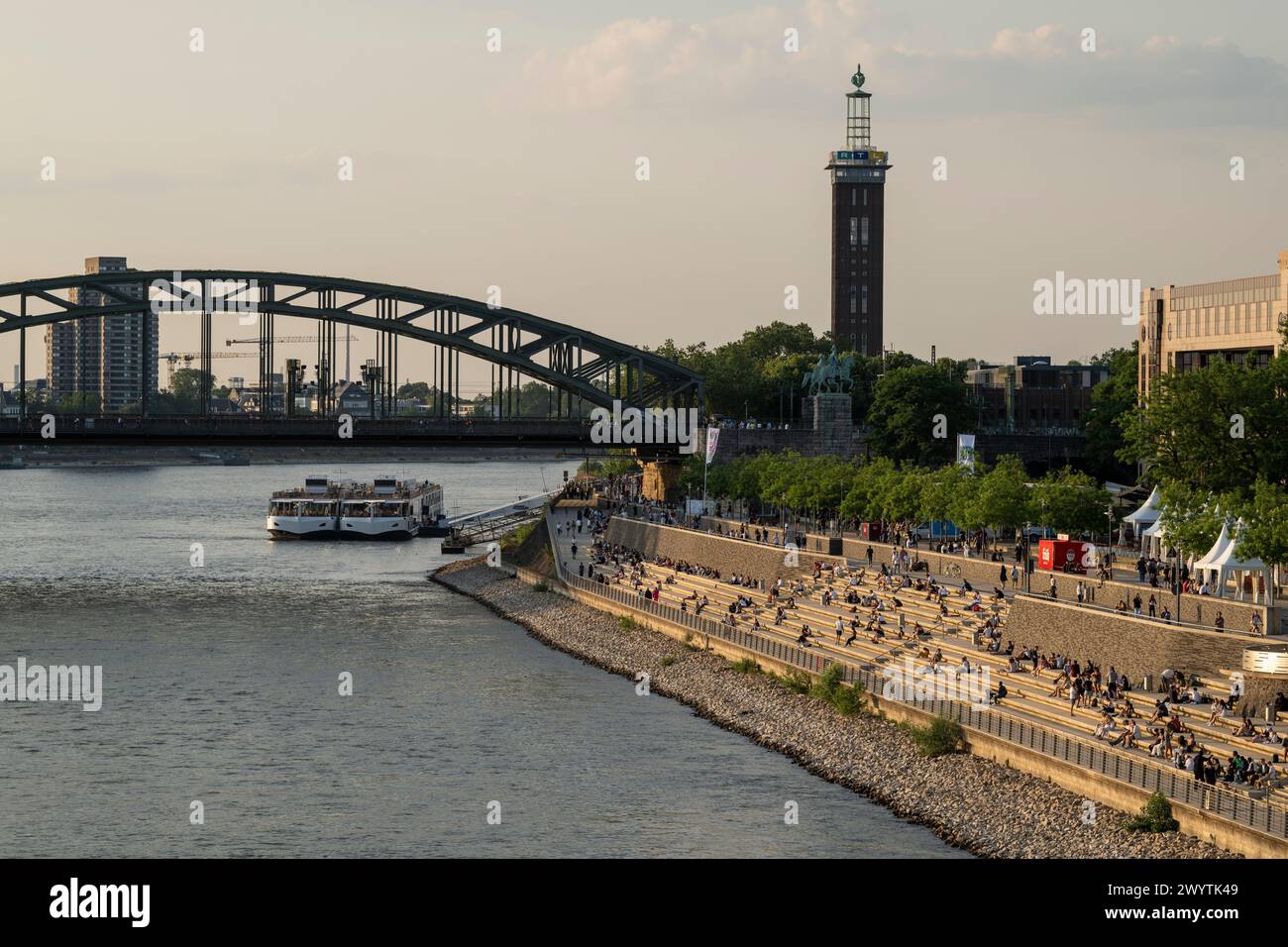 Rhine River, Cologne, North Rhine-Westphalia, Germany Stock Photo - Alamy