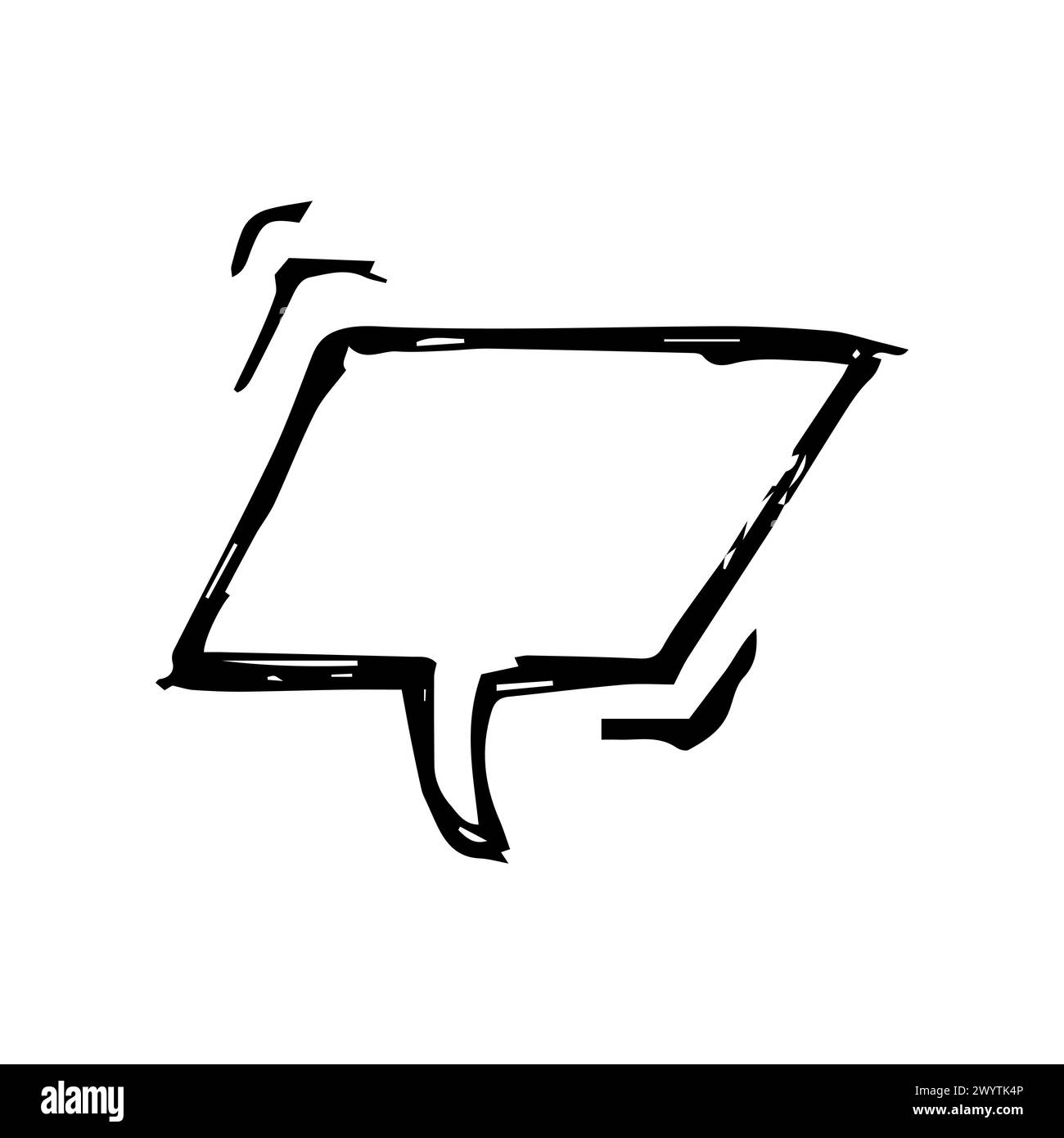Sketch Speech Bubble Hand Drawn Blank Speech Bubble Dialog Empty