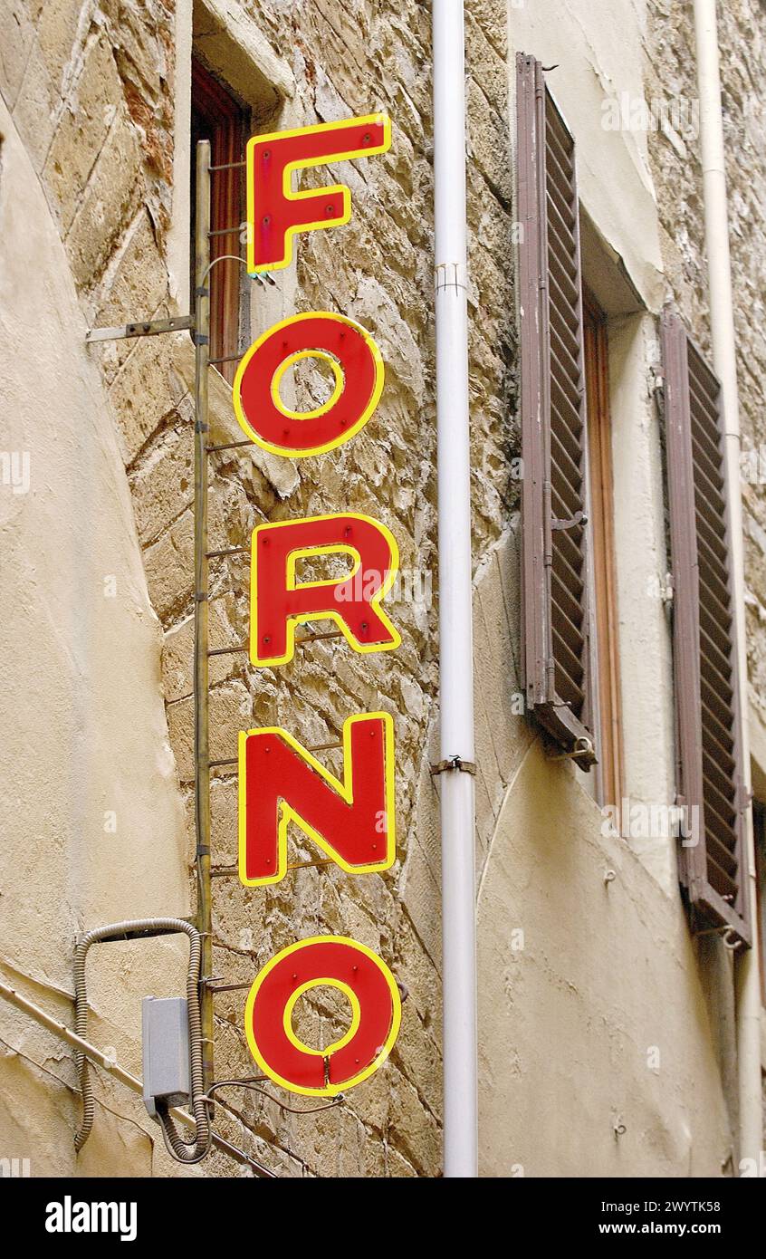 Baker´s shop sign. Florence. Tuscany, Italy Stock Photo - Alamy