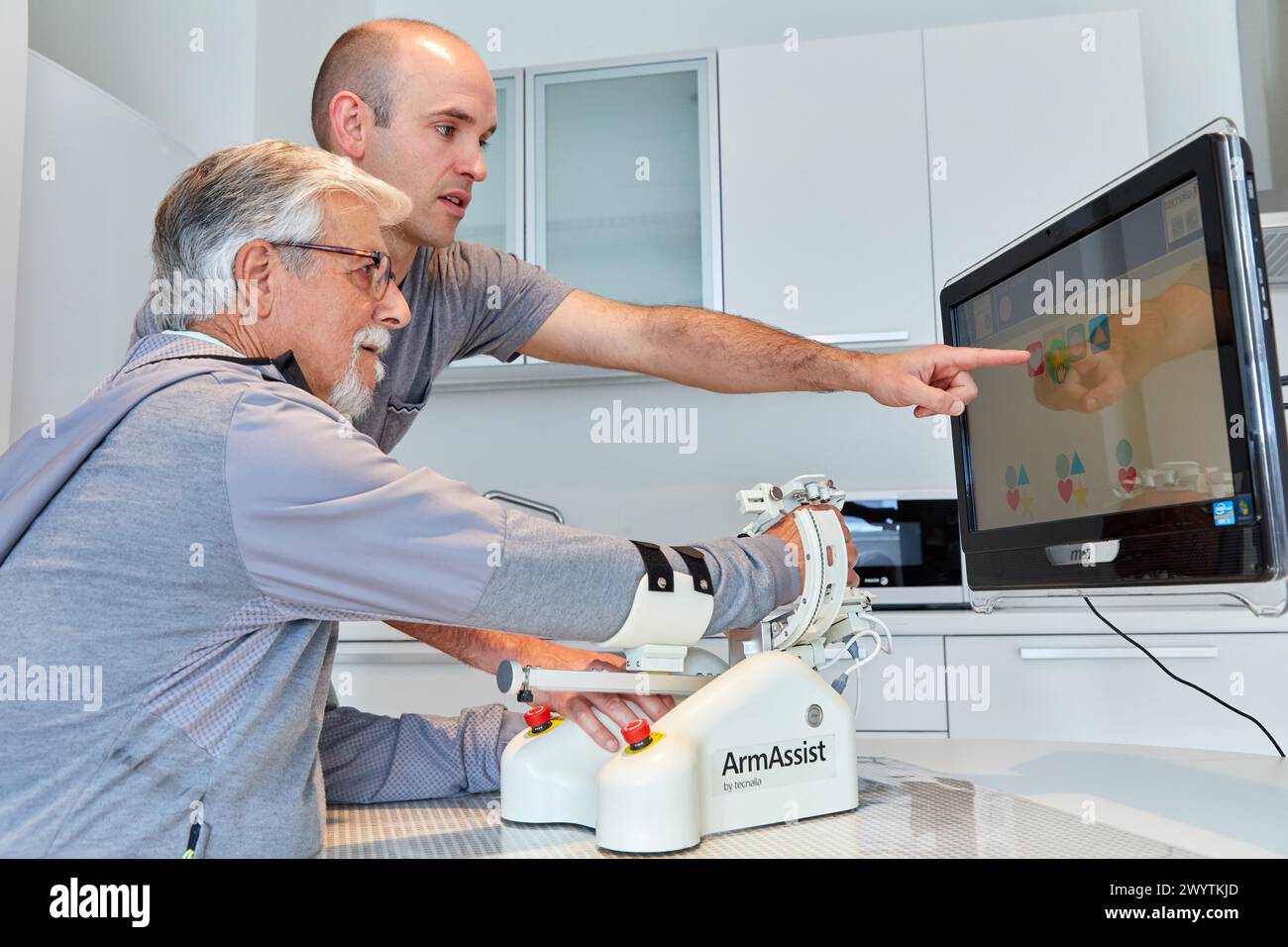 Assistive robot for upper limb rehabilitation hi-res stock photography ...