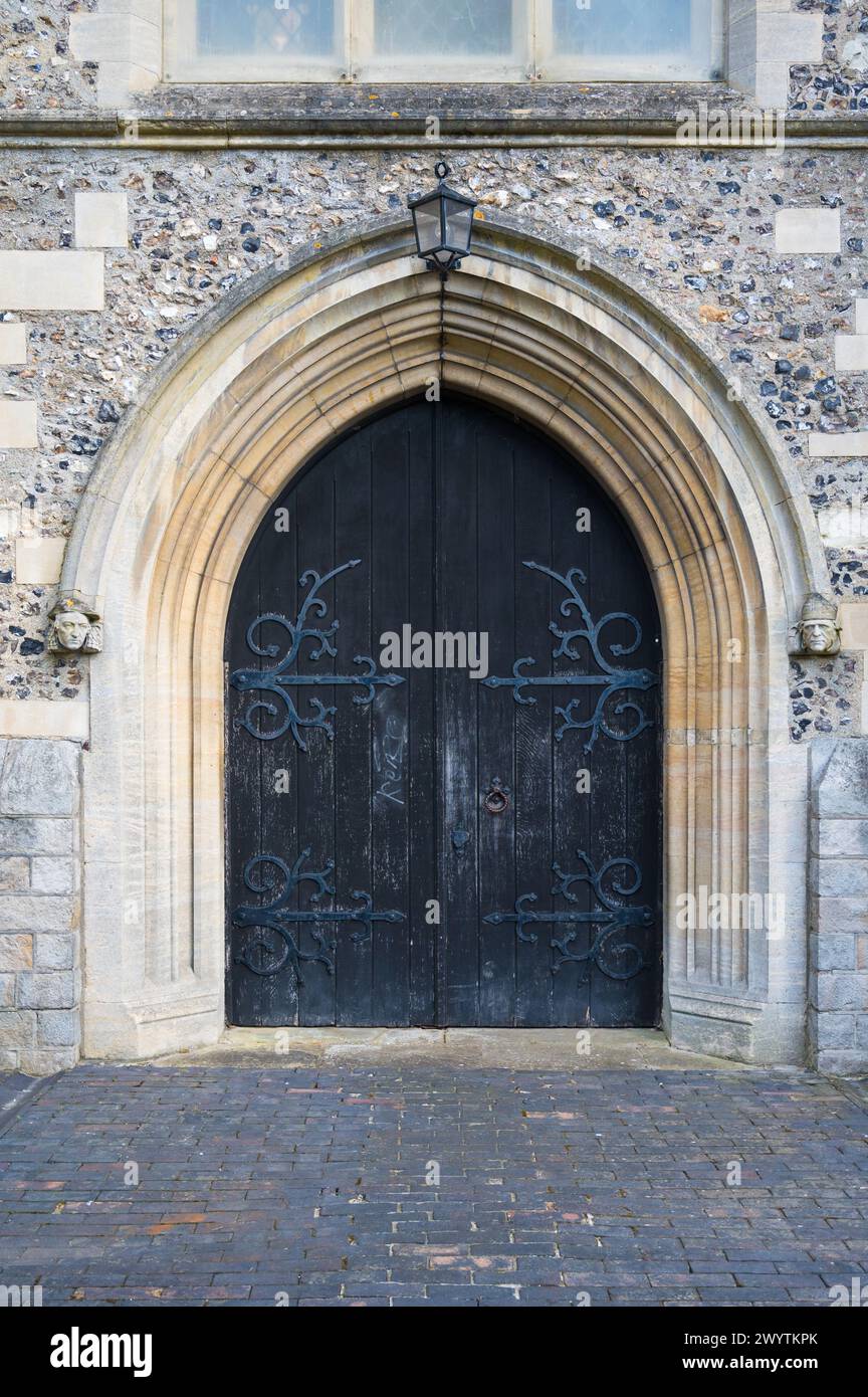 West door of the Church of St Peter and St Paul a medieval Anglican ...