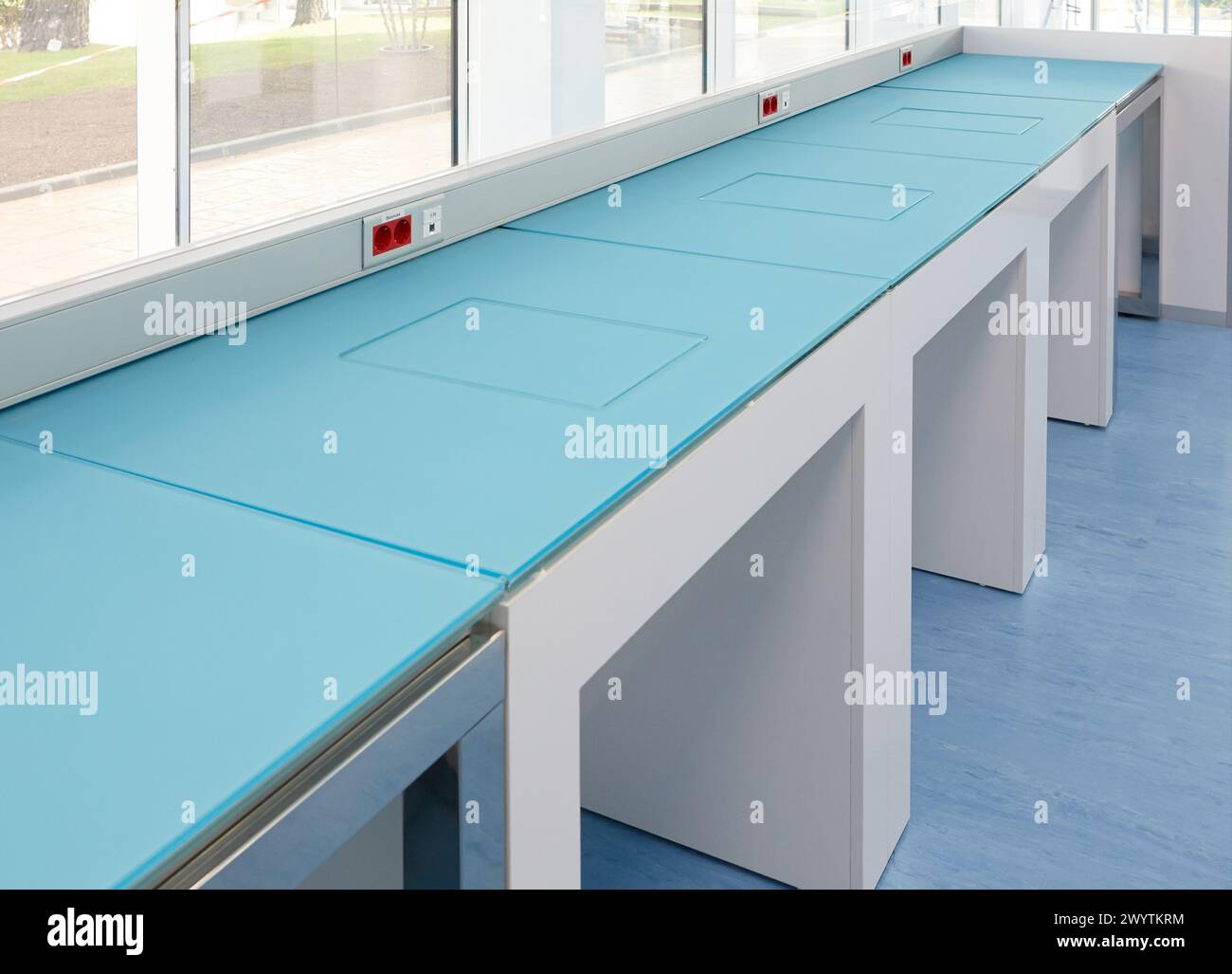 Bio pharmaceutical laboratory. Empty chemical laboratory. Barcelona ...