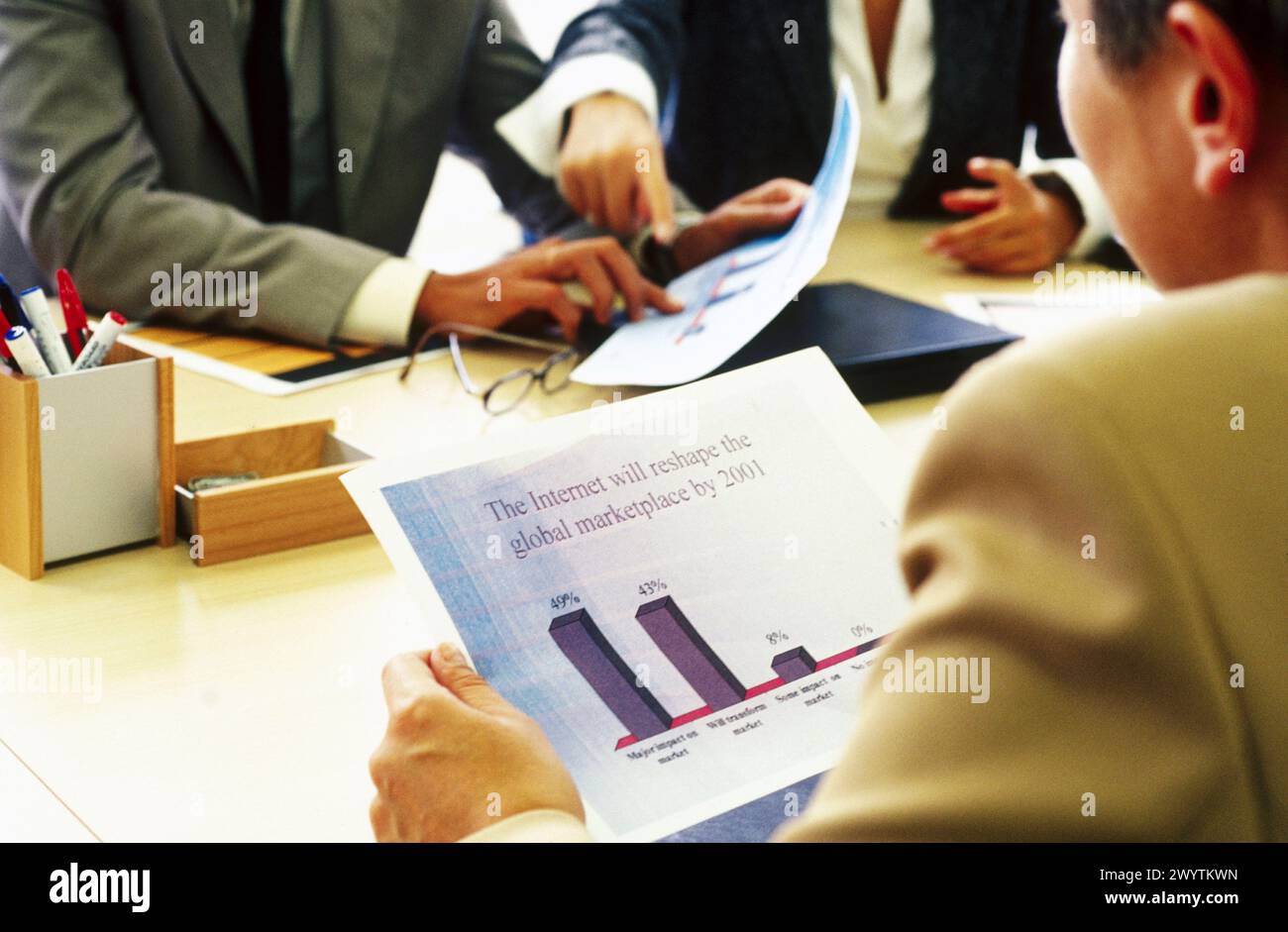 Business people making presentation graphs hi-res stock photography and ...