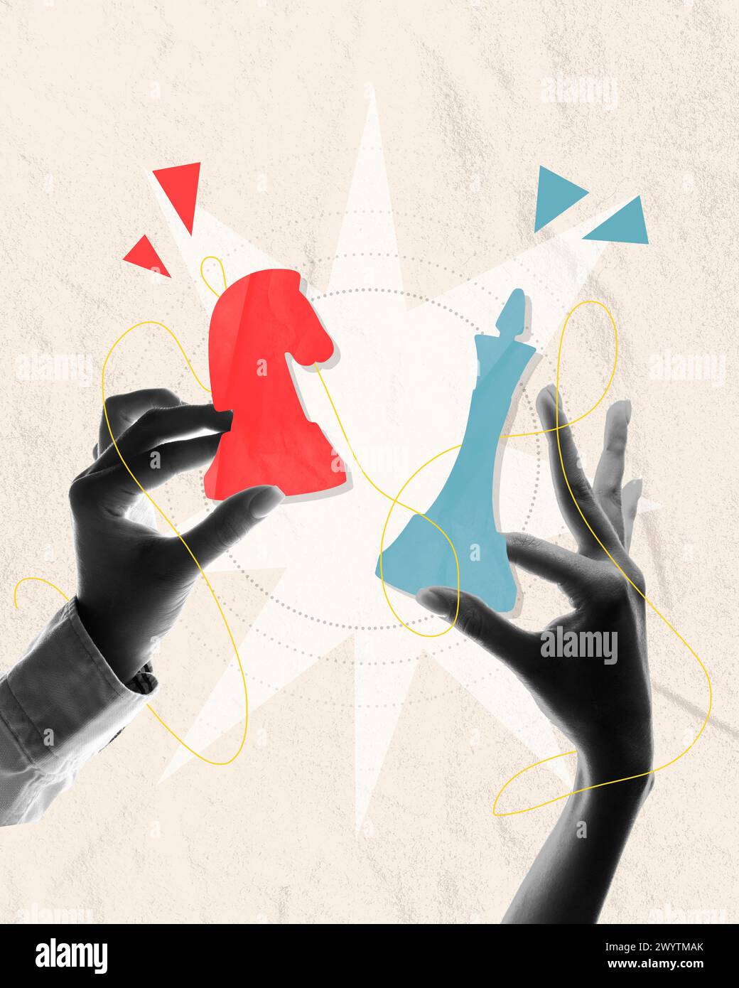 Collage chess poster hi-res stock photography and images - Alamy