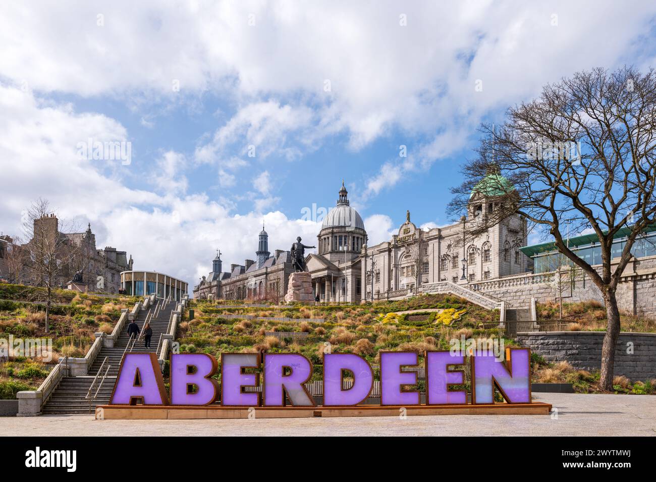 7 April 2024. Aberdeen City, Scotland. This is a the Aberdeen Letters ...